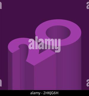 Numeral 20, twenty, isolated on white background, 3d render Stock Photo ...