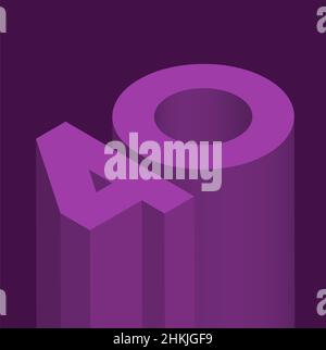 Numeral 40, forty, isolated on white background, 3d render Stock Photo ...