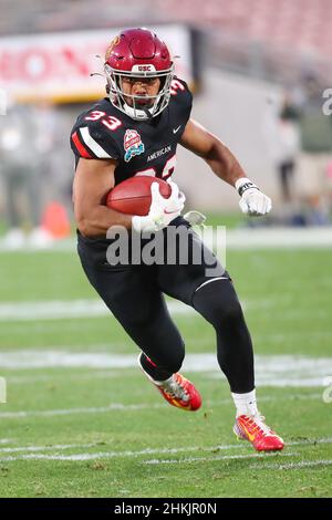 American Team running back Vavae Malepeai (33) of USC runs upfield ...