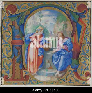 Two Manuscript Illuminations with Initials Mounted in One Frame:, N ...