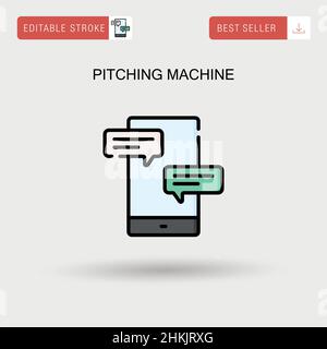 Pitching Machine Simple vector icon. Illustration symbol design ...