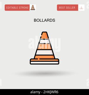 Mooring bollard with ship rope. Marine concept. Sketch vintage vector illustration Stock Vector ...