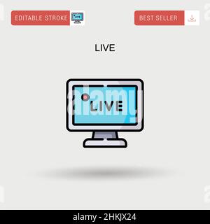 Live Simple vector icon Stock Vector Image & Art - Alamy