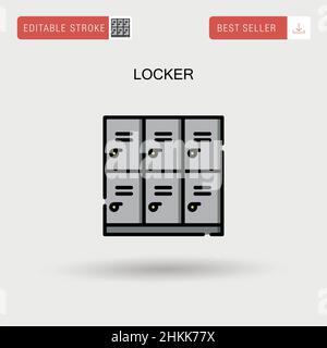 Gym Locker Icon School Storage Athlete Changing Room Stall Safety Safe ...
