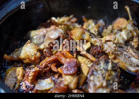 Closeup of a Ginger duck in a bowl in Xiamen, Fujian Province, China ...