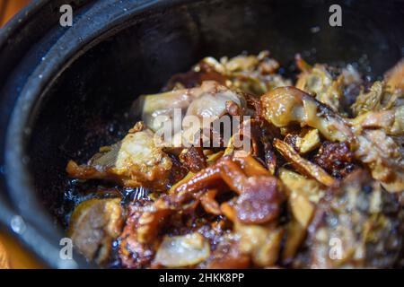 Closeup of a Ginger duck in a bowl in Xiamen, Fujian Province, China ...