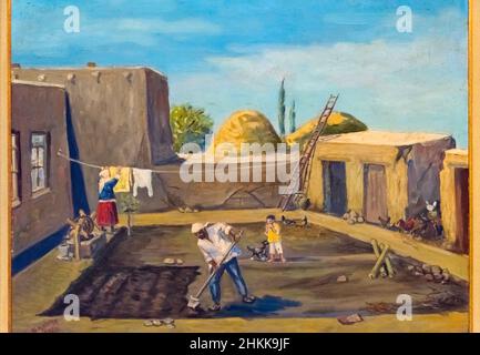 Painting depicting people's life in Ethnography Museum, Nakhchivan ...