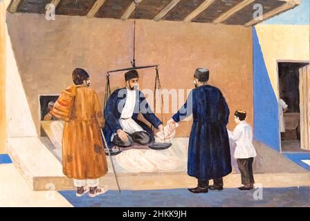 Painting depicting people's life in Ethnography Museum, Nakhchivan ...