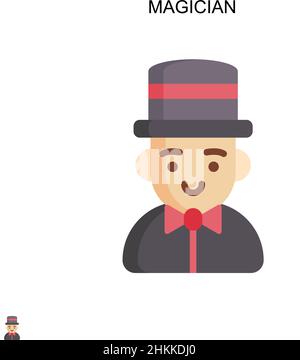 Magician Simple vector icon. Illustration symbol design template for ...