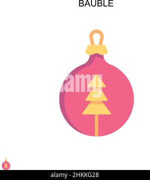 Bauble-1 Simple vector icon. Illustration symbol design template for ...