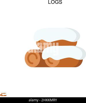 Logs Simple vector icon. Illustration symbol design template for web ...