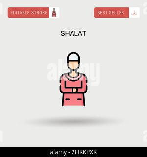 Shalat Simple vector icon. Illustration symbol design template for web ...