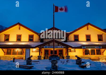 Banff, Alberta, Canada - February 3 2020 : Banff Railway Station in ...