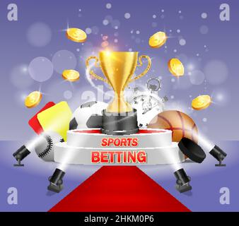 Winner sports betting vector poster banner design template Stock Vector ...