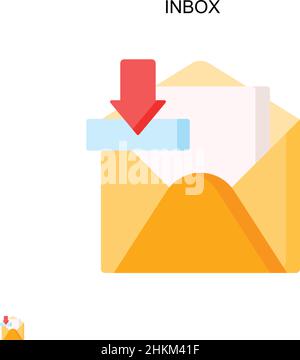 Sms inbox icon. Flat illustration of sms inbox vector icon for web ...