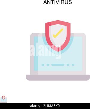 Antivirus Simple vector icon. Illustration symbol design template for ...