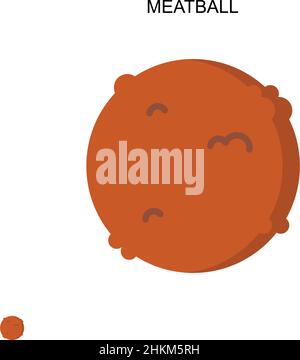 meatball symbol icon, black vector sign with editable strokes, concept ...