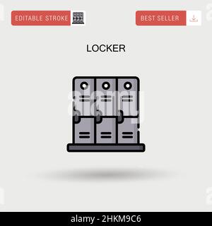 Gym Locker Icon School Storage Athlete Changing Room Stall Safety Safe ...