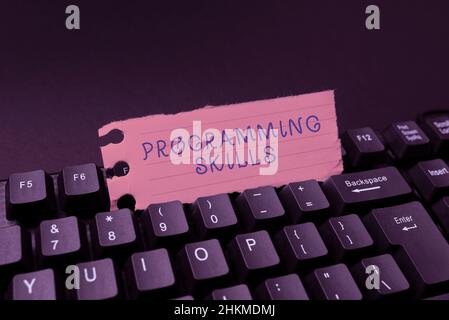Conceptual caption Programming Skills. Internet Concept skills vital to ...