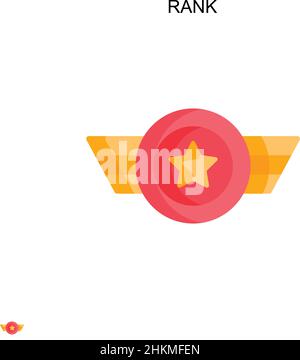 Game achievement badge or rank icon cartoon. Red award or medal reward ...