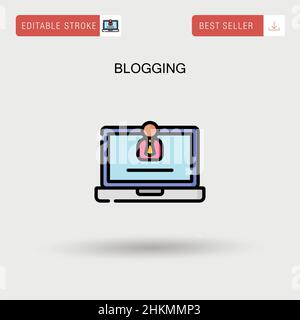 Blogging design. social media icon. Isolated illustration , vector Stock Vector Image & Art - Alamy