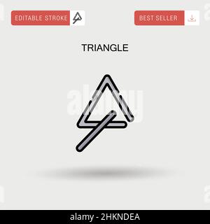 Triangle Simple vector icon Stock Vector Image & Art - Alamy