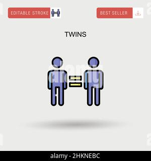 Twins Simple vector icon Stock Vector Image & Art - Alamy