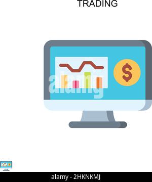 Trading Strategy vector icon symbol. Creative sign from investment ...