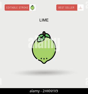 Whole and cut limes with leaves vector illustrations set Stock Vector ...