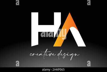 HA White Purple Lines Letter Logo. Creative Line Letters Design Vector ...