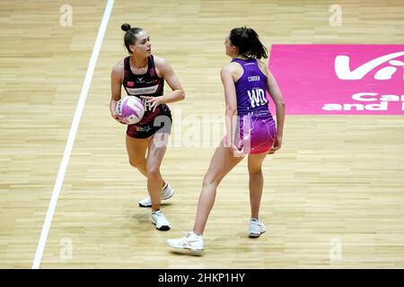 London Pulse's Zara Everitt during the Vitality Netball Superleague ...