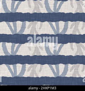 Seamless French country kitchen stripe fabric pattern print. Blue white ...
