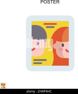 Poster Simple vector icon Stock Vector Image & Art - Alamy