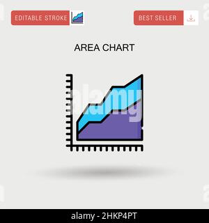 Diagram Area Flat Vector Icon. Flat icon isolated on the white ...