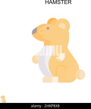 Hamster Simple vector icon. Illustration symbol design template for web ...