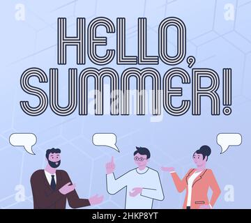 Conceptual caption Summer Holidays. Concept meaning Vacation during the ...