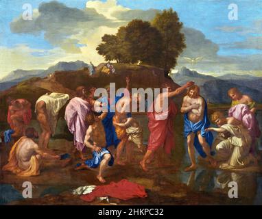 Baptism of Jesus Nicolas Poussin Stock Photo - Alamy