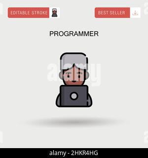 Programmer Woman Process Coding for Software Development Concept ...