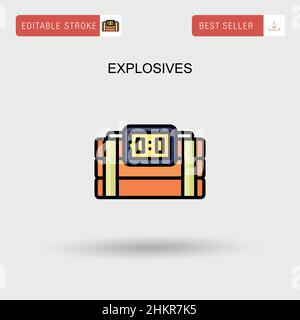 Explosives Simple vector icon. Illustration symbol design template for ...