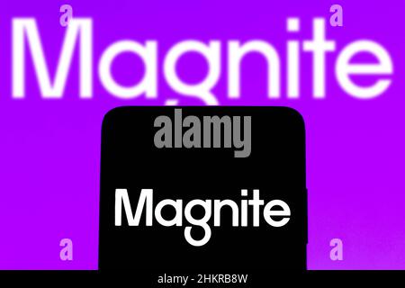 In this photo illustration, a Magnite logo is seen displayed on a ...