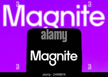 In this photo illustration, a Magnite logo is seen displayed on a ...