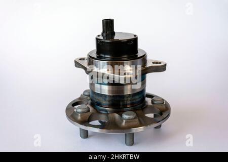 Rear wheel hub assembly isolated on white background Stock Photo - Alamy