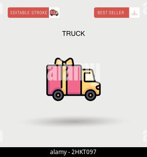 Simple truck line icon, Delivery icon Stock Vector Image & Art - Alamy