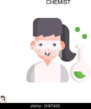 Chemist-3 Simple vector icon. Illustration symbol design template for ...