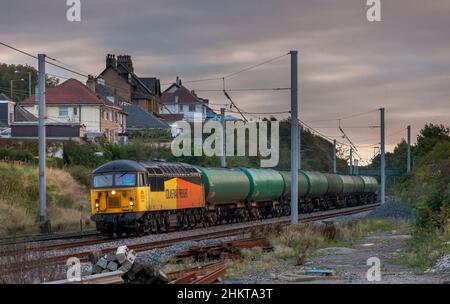 Colas Rail Freight 56105 with empty aggregate wagons heading north on ...