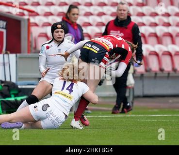 Gloucester, England, 5, February, 2022,Jennie Detiveeaux (Exeter) (R ...