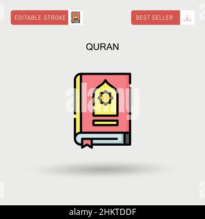 Islam religion text with Koran book and mosques on background vector ...