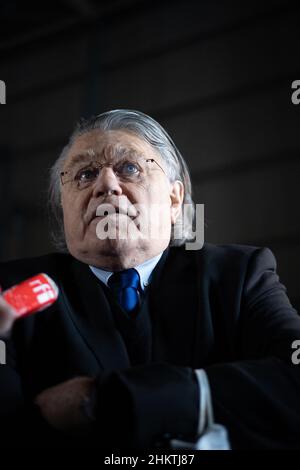 Reconquete spokesperson Gilbert Collard during the campaign rally of ...