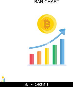 Bar-chart Simple vector icon. Illustration symbol design template for ...