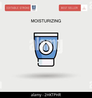 Skin care icon, cosmetic moisturizing cream. Simple sign for mobile ...